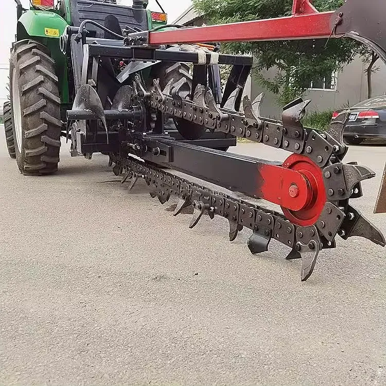 Compact Tractor PTO Driven Single Chain Trencher for Drainage Systems ...
