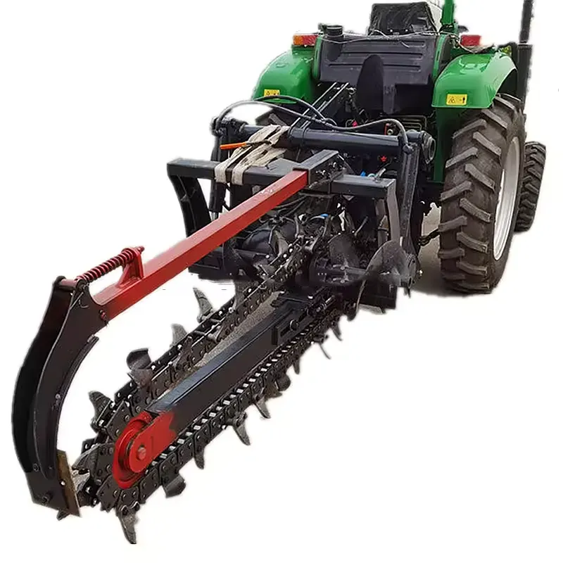 Tractor Mounted PTO Driven Chain Trencher for Installing Electrical ...