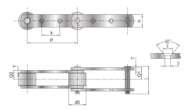 China RF Type Conveyor Chain with Attachment RF17200 Manufacturer ...