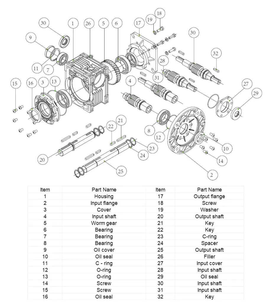 China Worm Gearbox-Replacement of Chenta HHS90 Aluminum Worm Gear ...