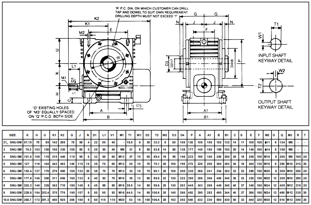 China Worm Reducer-Replacement of Elecon SNU Modular Universal Mounting ...